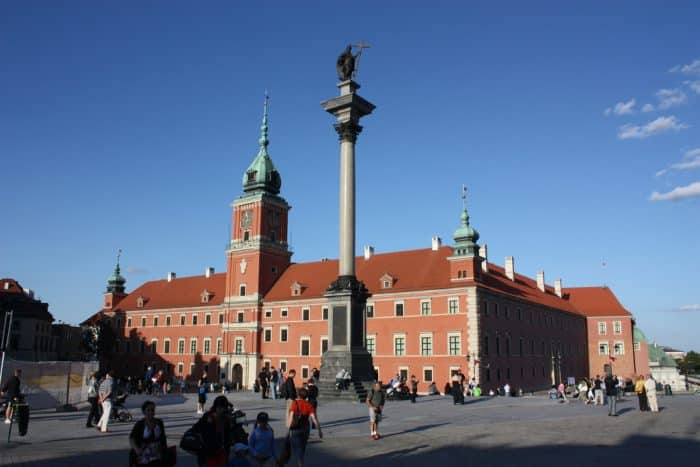 Running along the Royal Route in Warsaw, Poland